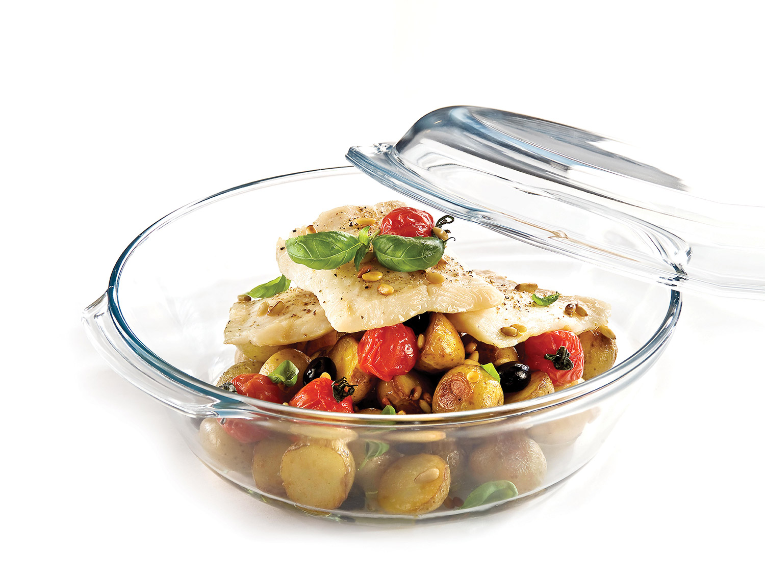 Ryba pieczona na sposób włoski – Termisil Glass – naczynia szklane ...